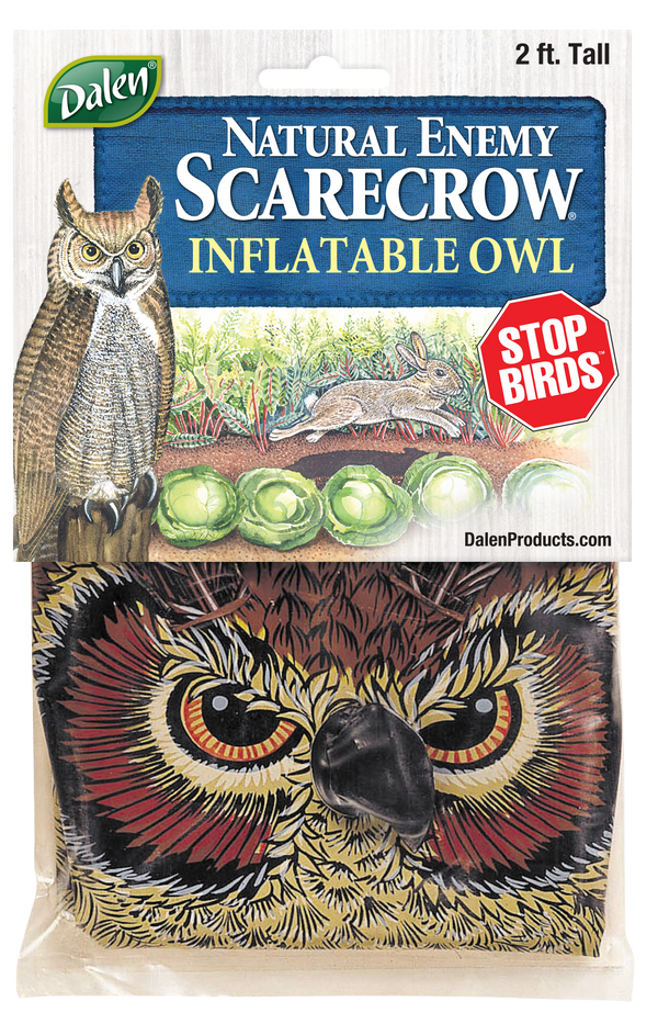 Inflatable Owl - 24" Natural Enemy Scarecrow to Deter Birds - Dalen ...