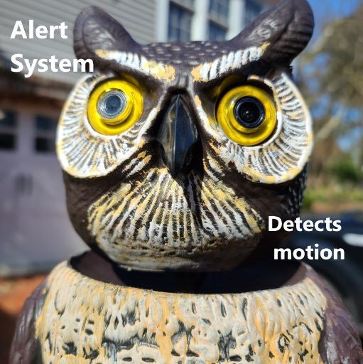 BIRD WATCHER Security Video & Audio Camera Surveillance Owl Decoy ...