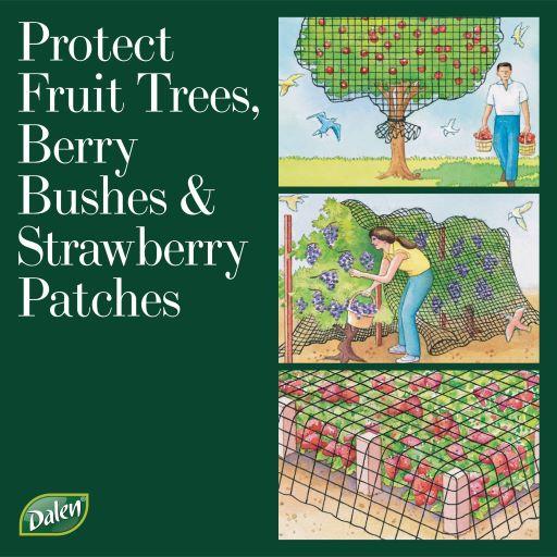 BIRD-X Protective Black Mesh Netting For Fruit Trees & Berry Bushes ...
