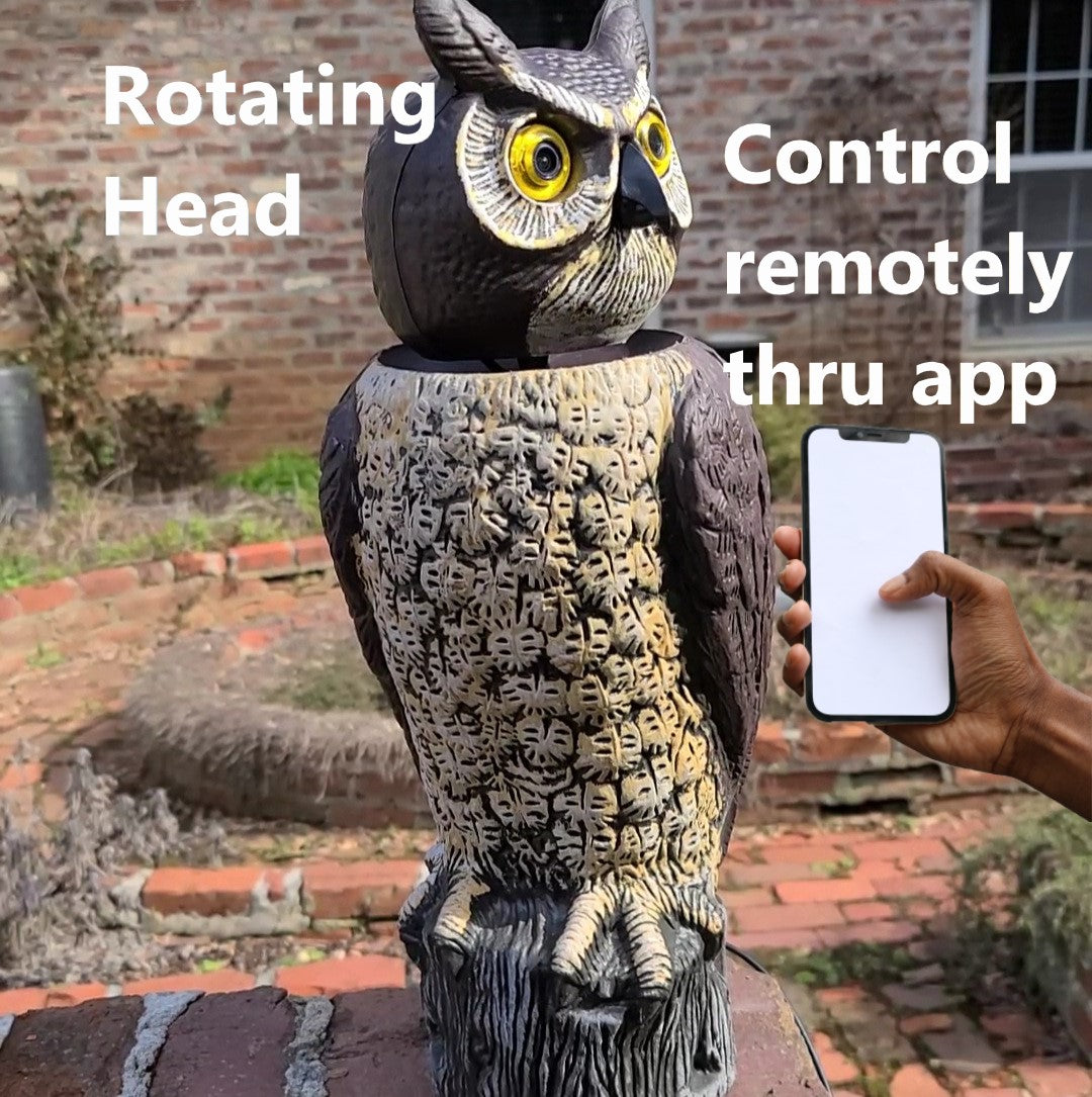 BIRD WATCHER Security Video & Audio Camera Surveillance Owl Decoy ...